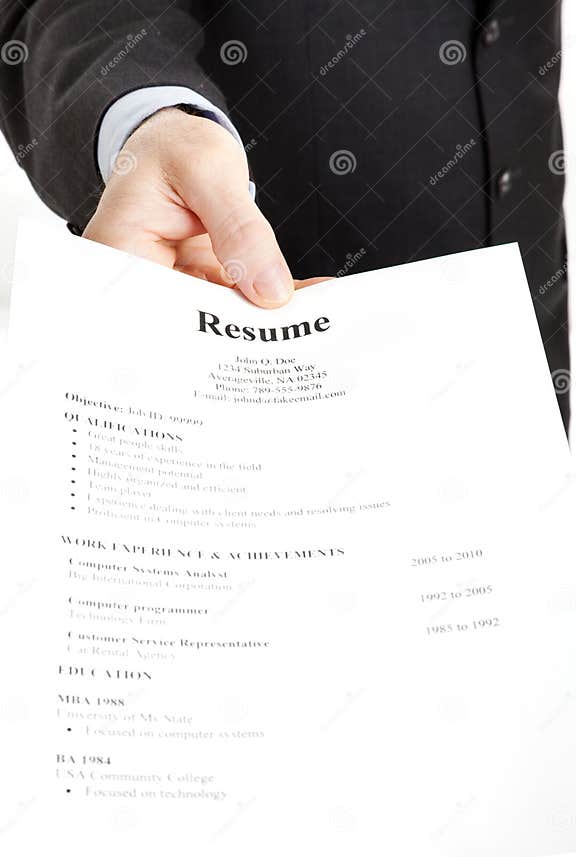 Job Search - Resume stock image. Image of corporate, occupation - 20401341
