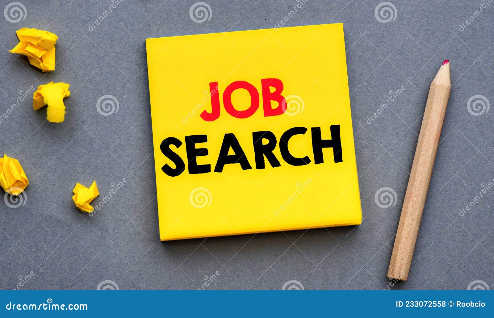 JOB SEARCH Text on a Small Piece of Paper Stock Photo - Image of income ...