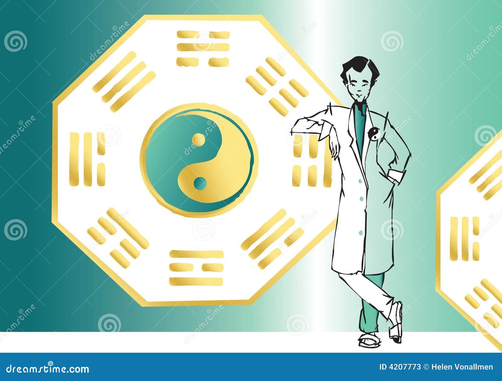 Job Series - Asian Therapist Cartoon Vector | CartoonDealer.com #4207773