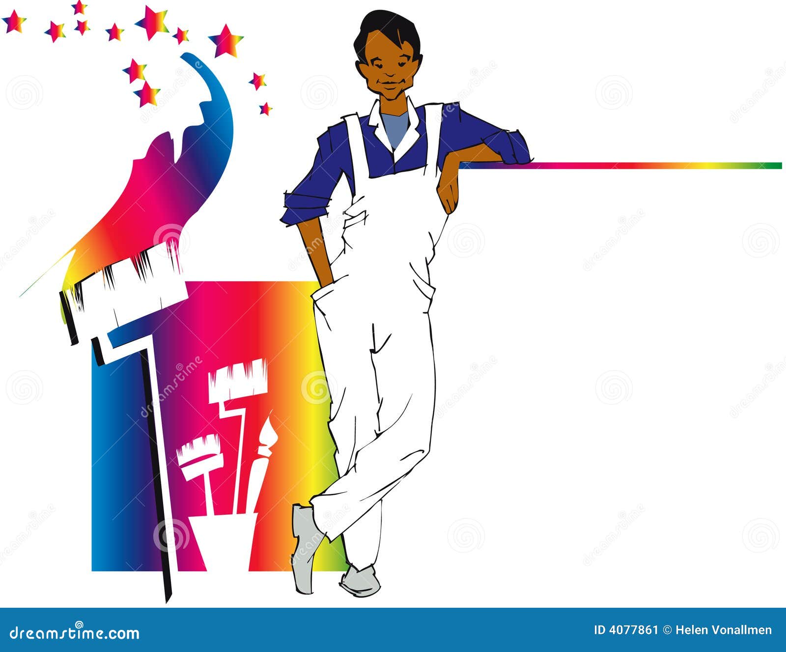 Painter Decorator Logo Painter Decorator Logo Stock Illustrations