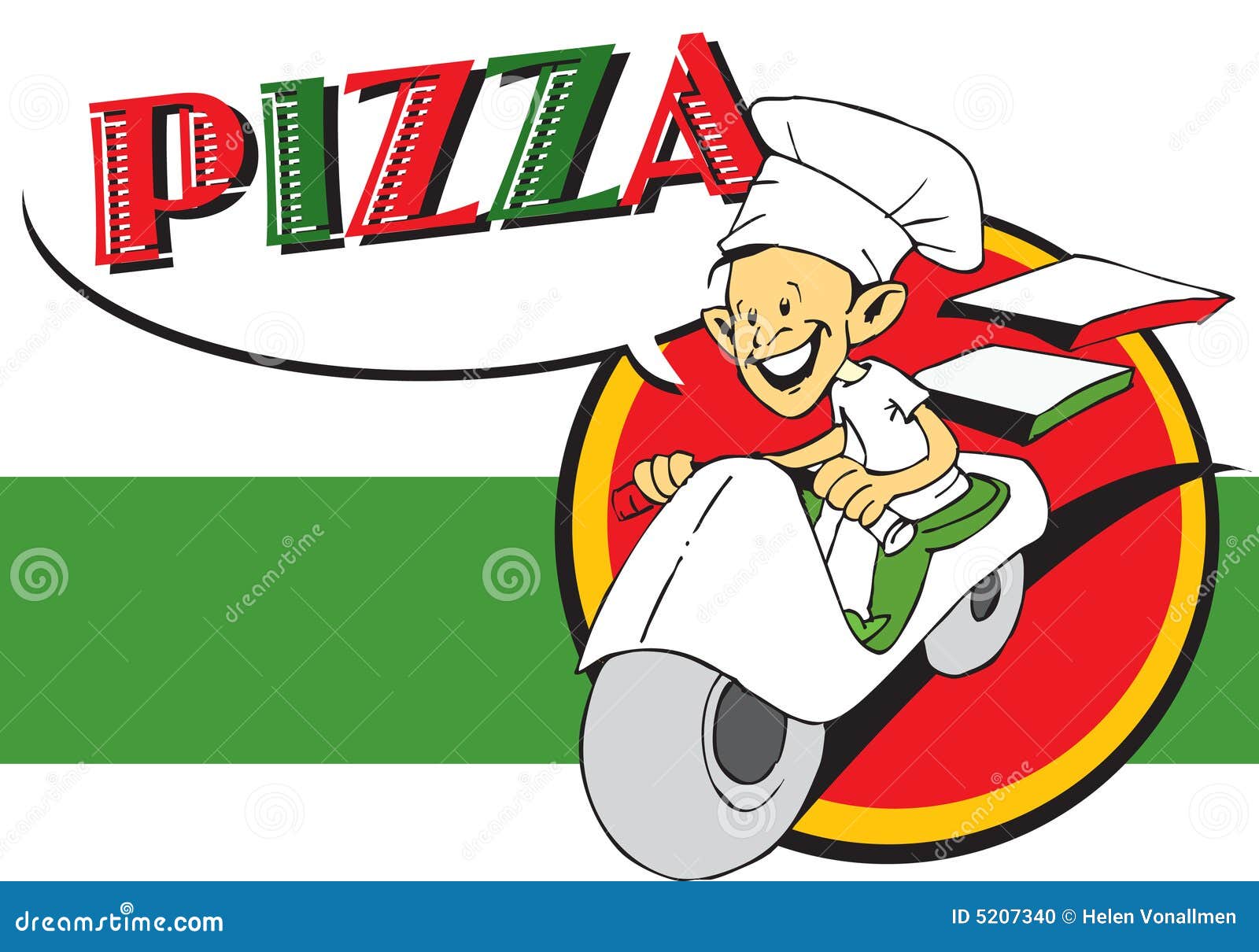 Job Series - Pizzaiolo and Pizza Stock Vector - Illustration of custom ...