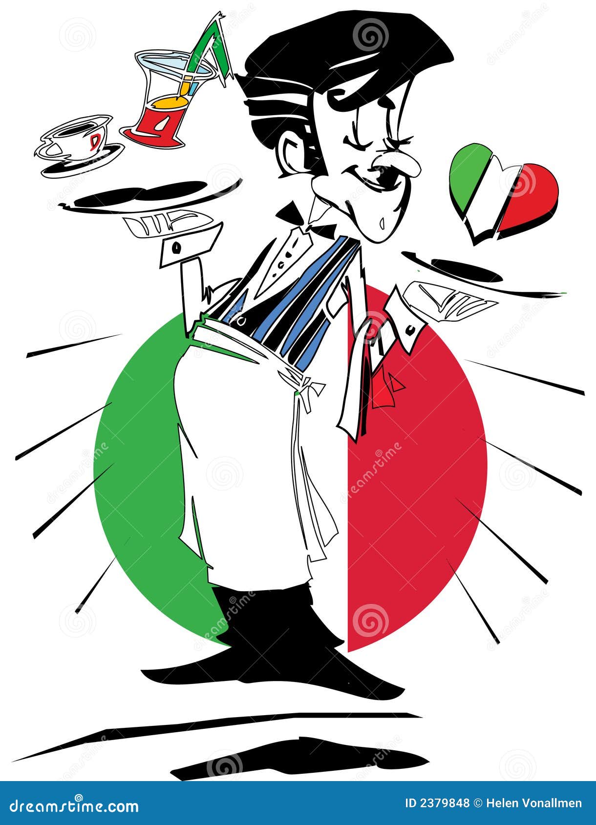 Italian Waiter Cartoon