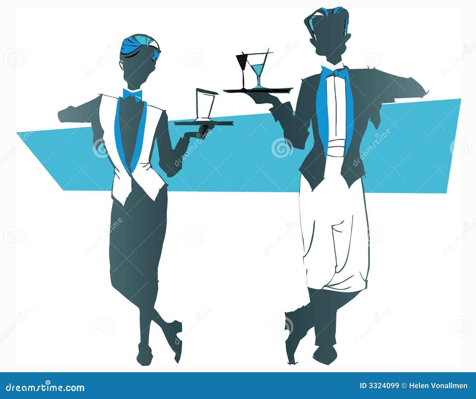 Servant Waitress Logo Design Concept, Restaurant Logo Template Vector ...