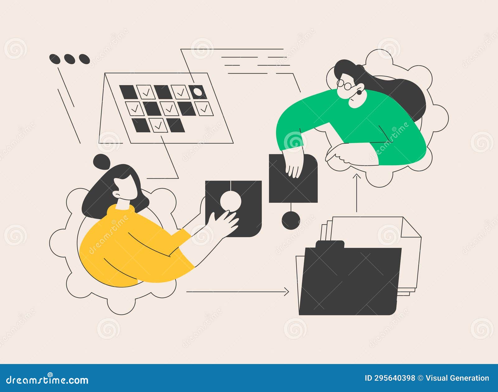 Job Sharing Abstract Concept Vector Illustration. Stock Vector ...