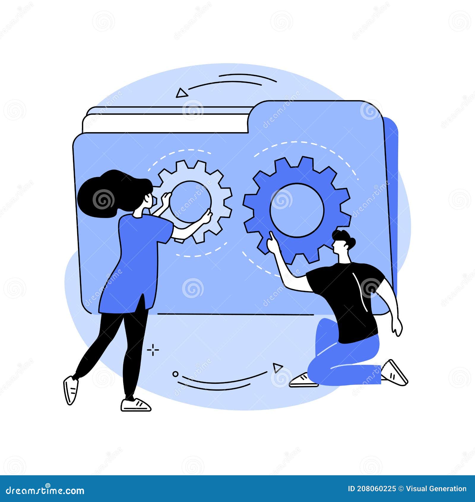 Job Sharing Abstract Concept Vector Illustration. Stock Vector ...