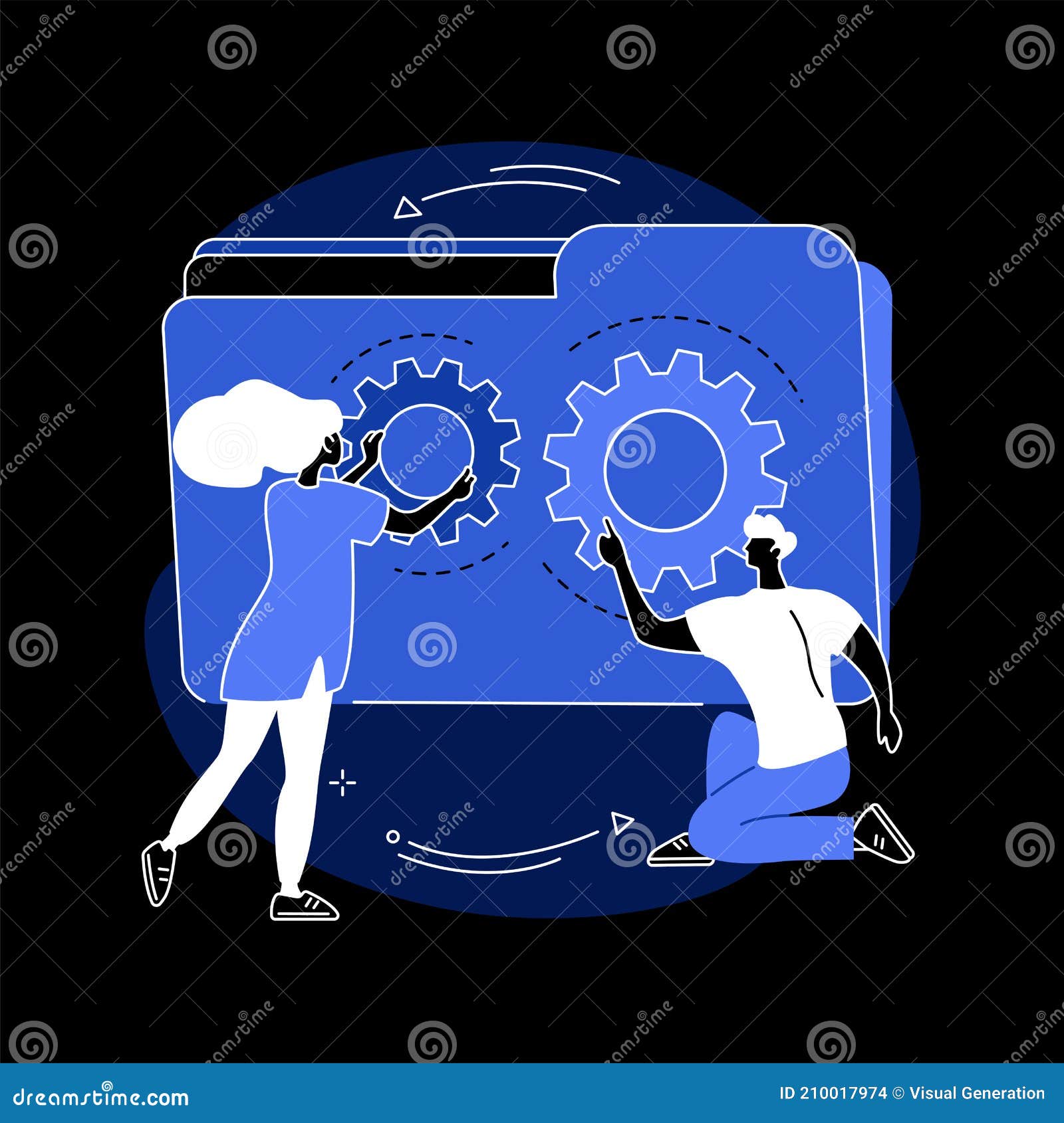 Job Sharing Abstract Concept Vector Illustration. Stock Vector ...