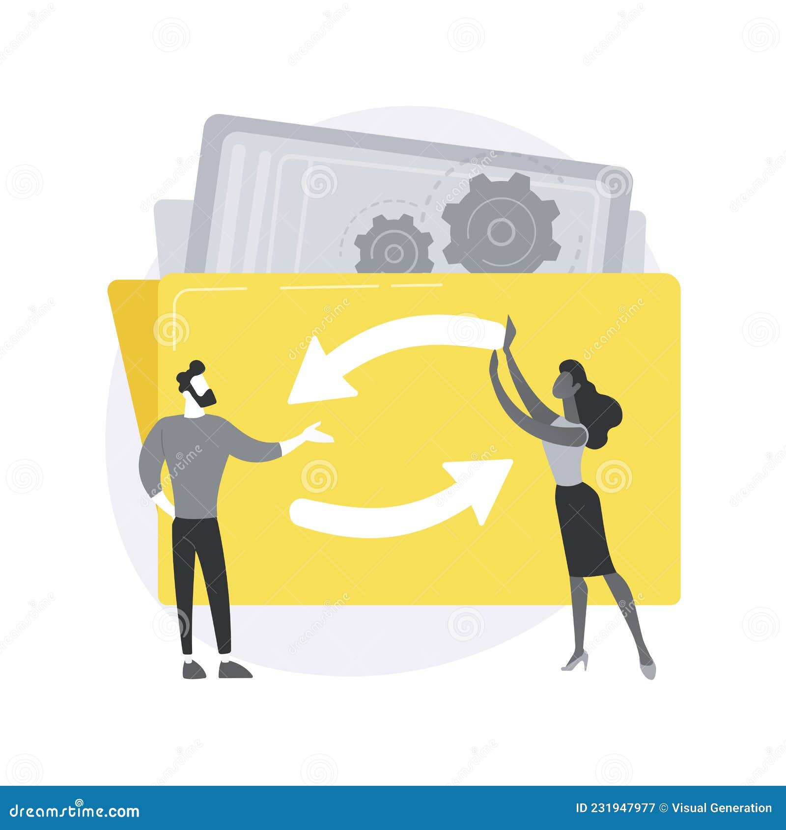 Job Sharing Abstract Concept Vector Illustration. Stock Vector ...