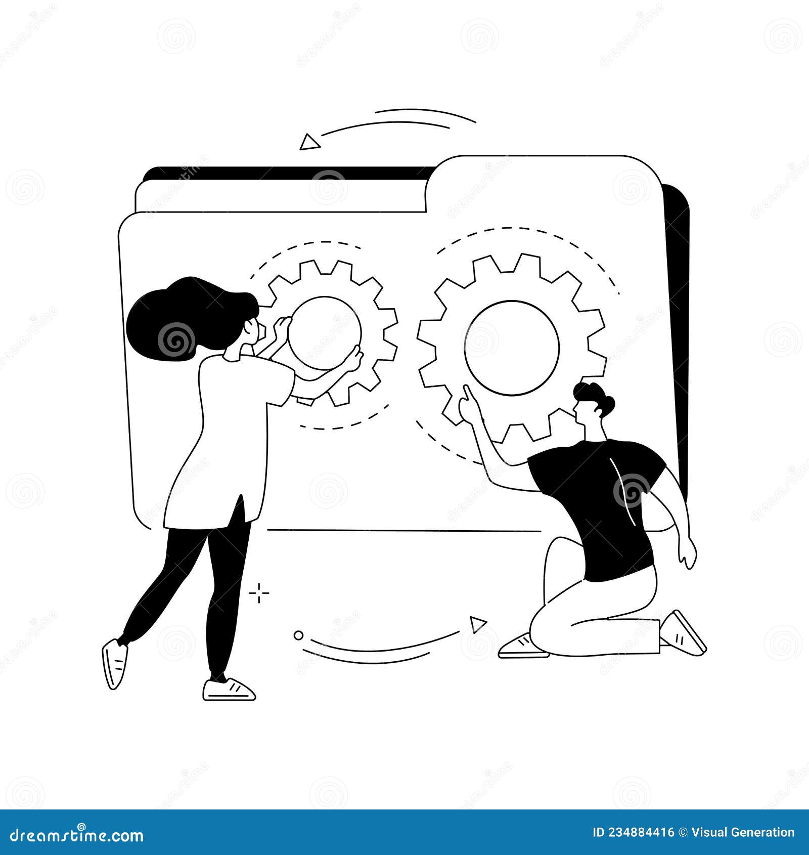 Job Sharing Abstract Concept Vector Illustration. Stock Vector ...
