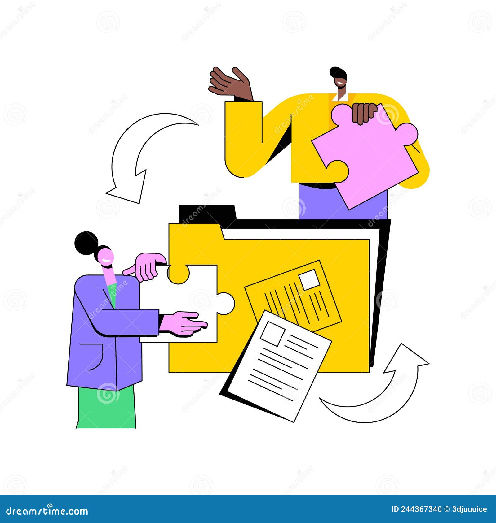 Job Sharing Abstract Concept Vector Illustration. Stock Vector ...