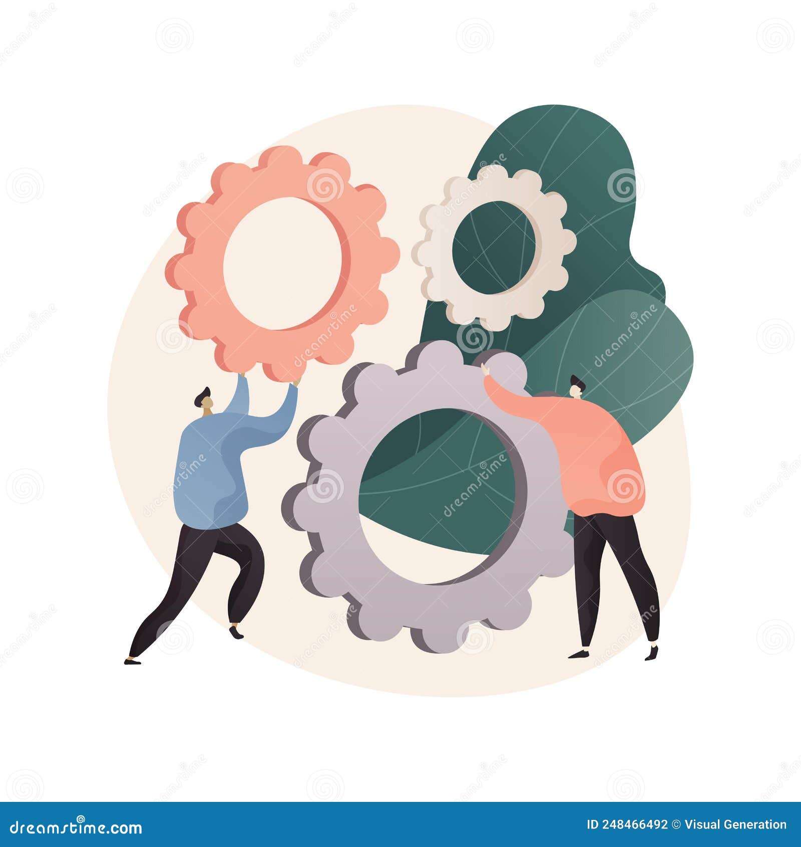 Job Sharing Abstract Concept Vector Illustration. Stock Vector ...