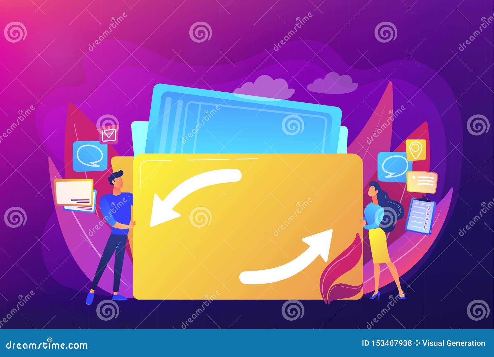 Delegate Responsibilities Concept. Office People, Ceo And Company ...