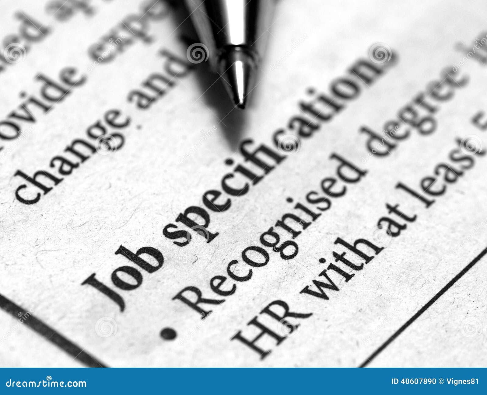 Job specification stock photo. Image of accountable, business - 40607890