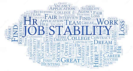 Job Stability word cloud. stock illustration. Illustration of greeting ...