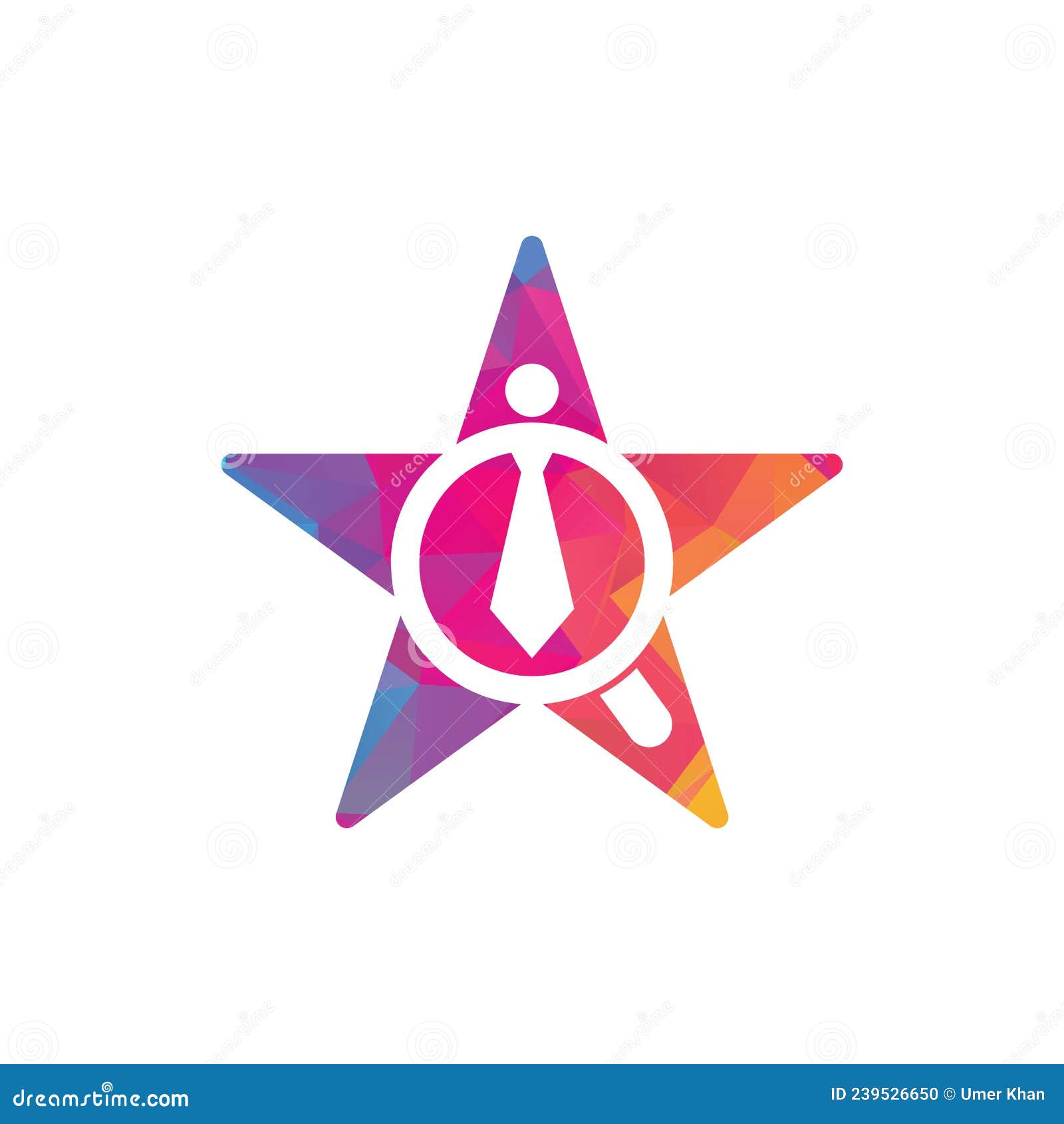 Job Star Shape Concept Logo Design Vector. Stock Vector - Illustration ...