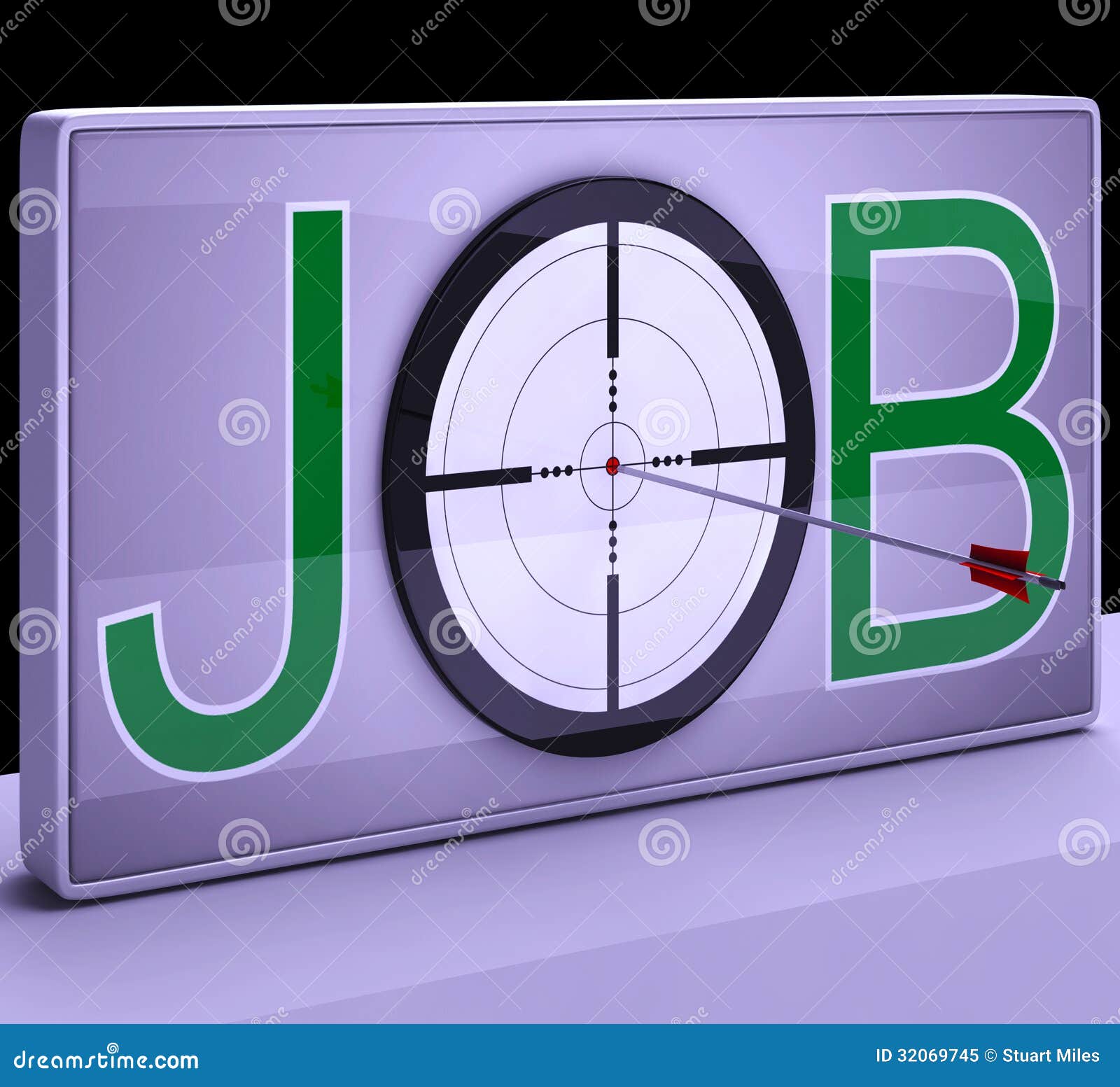Job Target Shows Employment Occupation Yrke Stock Illustrationer ...