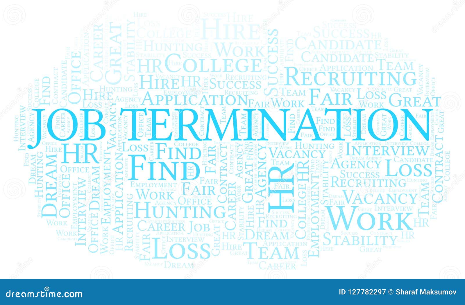 Job Termination Word Cloud. Stock Illustration - Illustration of word ...
