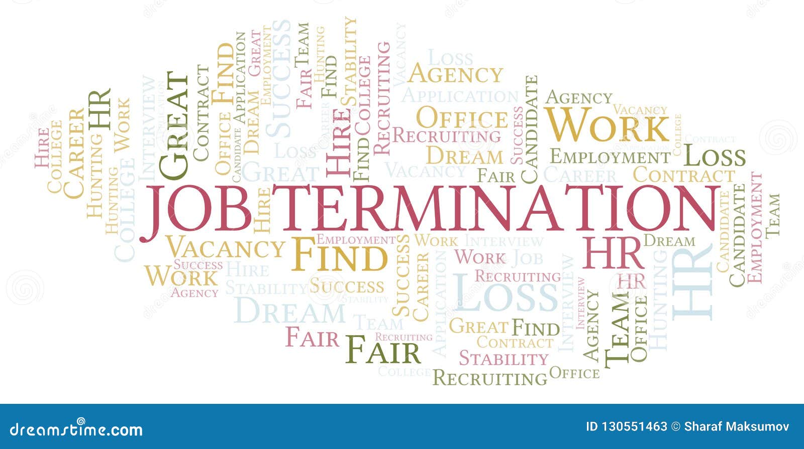 Job Termination Word Cloud. Stock Illustration - Illustration of cloud ...