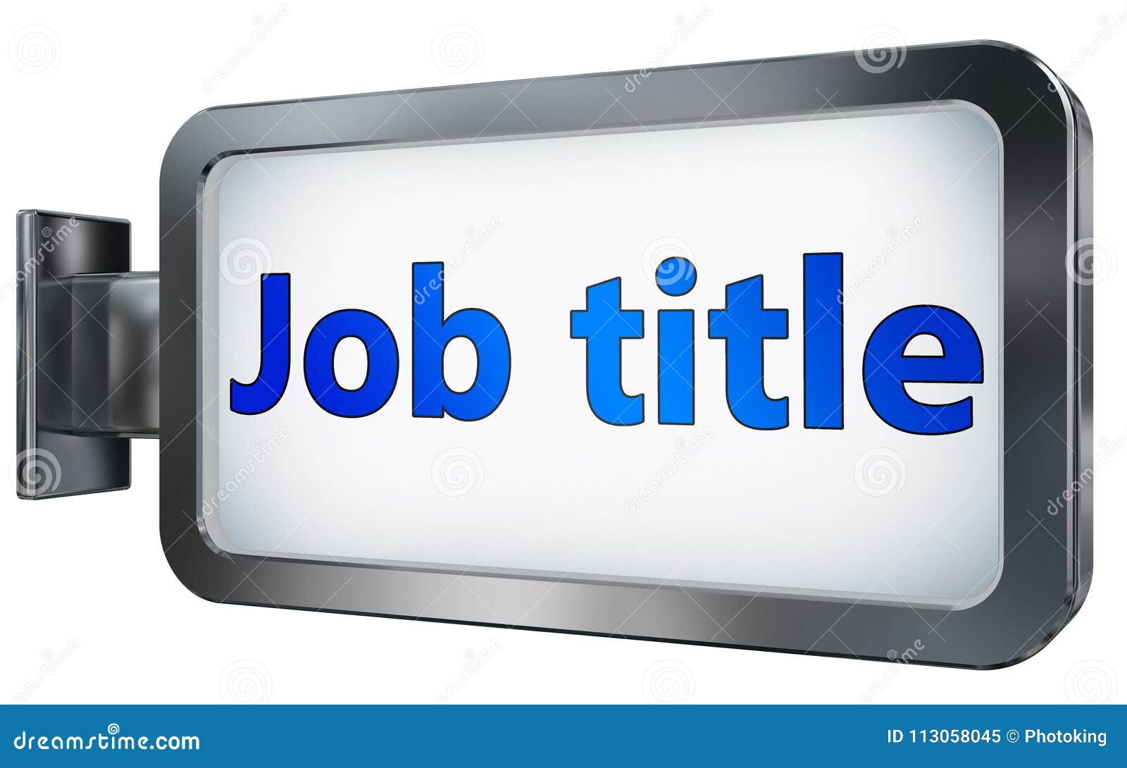 Job title on billboard stock illustration. Illustration of extruded ...