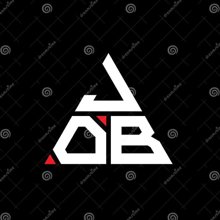 JOB Triangle Letter Logo Design with Triangle Shape. JOB Triangle Logo ...