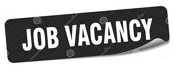 Job Vacancy Sticker. Job Vacancy Label Stock Vector - Illustration of ...