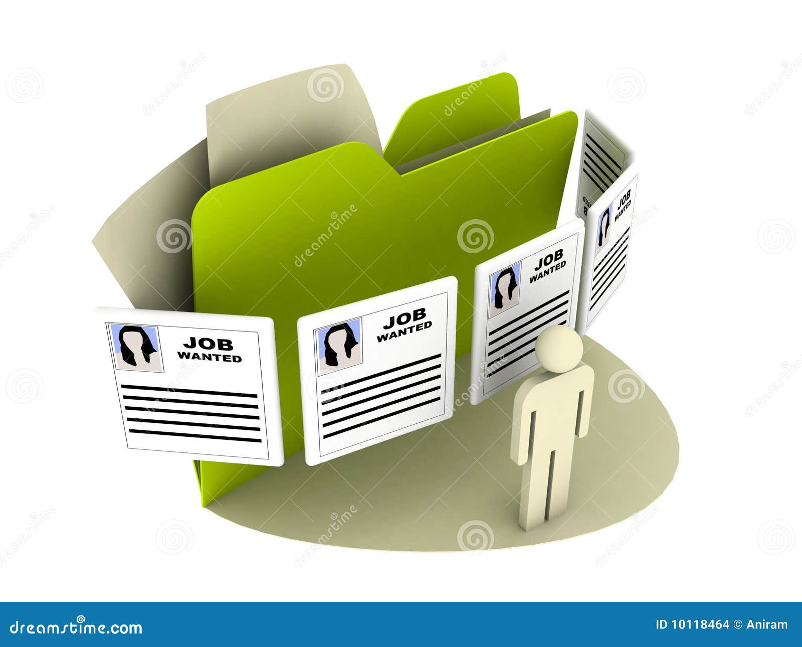Job wanted stock illustration. Illustration of folder - 10118464