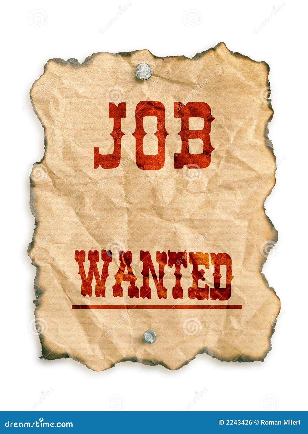 Job wanted stock illustration. Illustration of parchment - 2243426