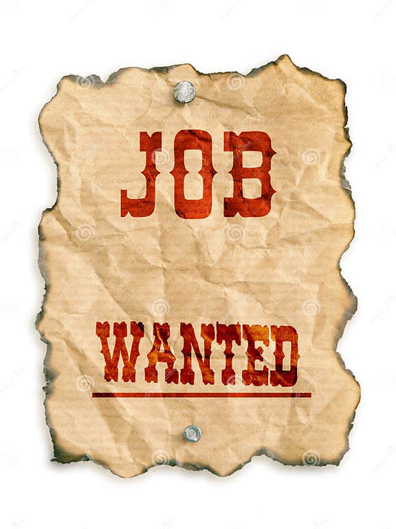 Job wanted stock illustration. Illustration of parchment - 2243426