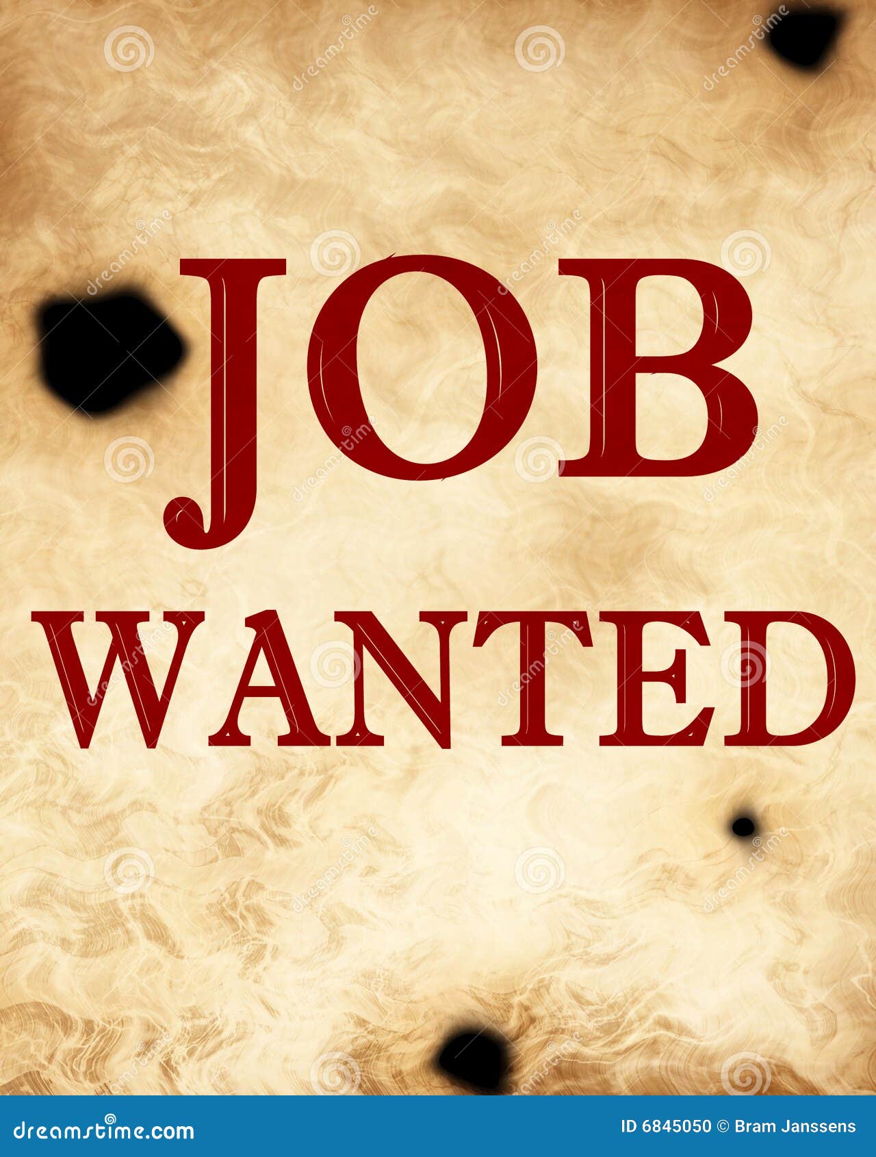 Job wanted stock illustration. Illustration of jobs, unemployed - 6845050