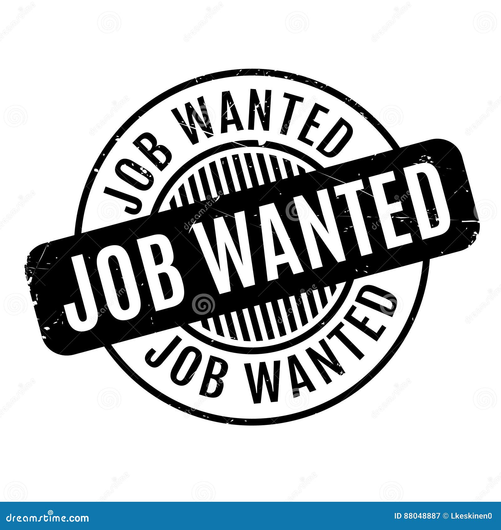 Job Wanted-Stempel vektor abbildung. Illustration von fahrkarte - 88048887