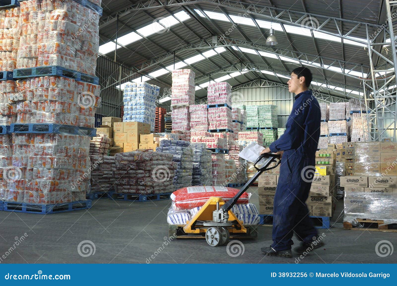 Job in the warehouse editorial photo. Image of operator - 38932256