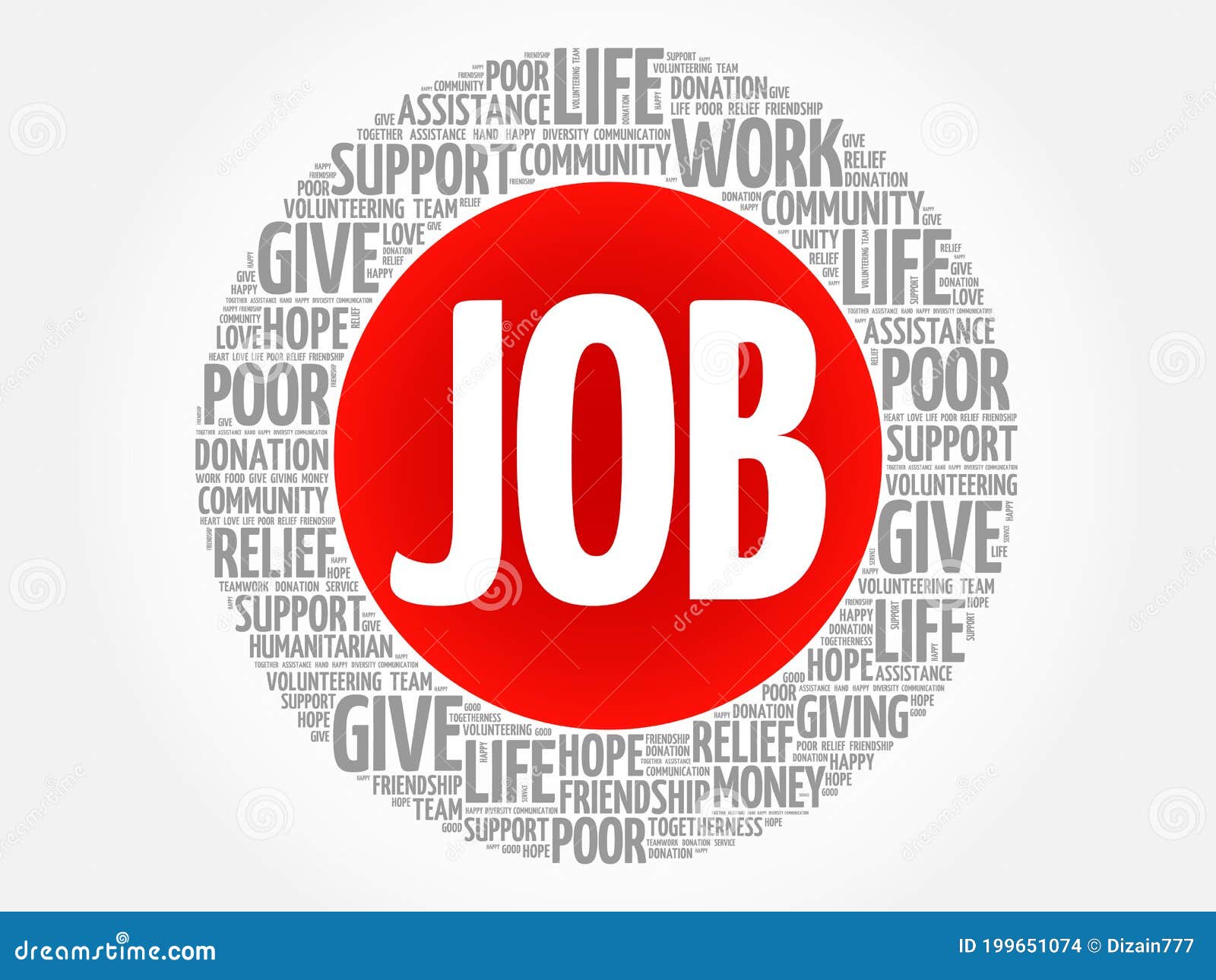 JOB word cloud collage stock illustration. Illustration of opportunity ...