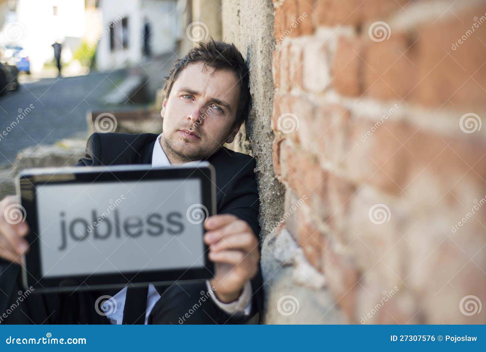 Jobless stock photo. Image of cardboard, occupation, homelessness ...