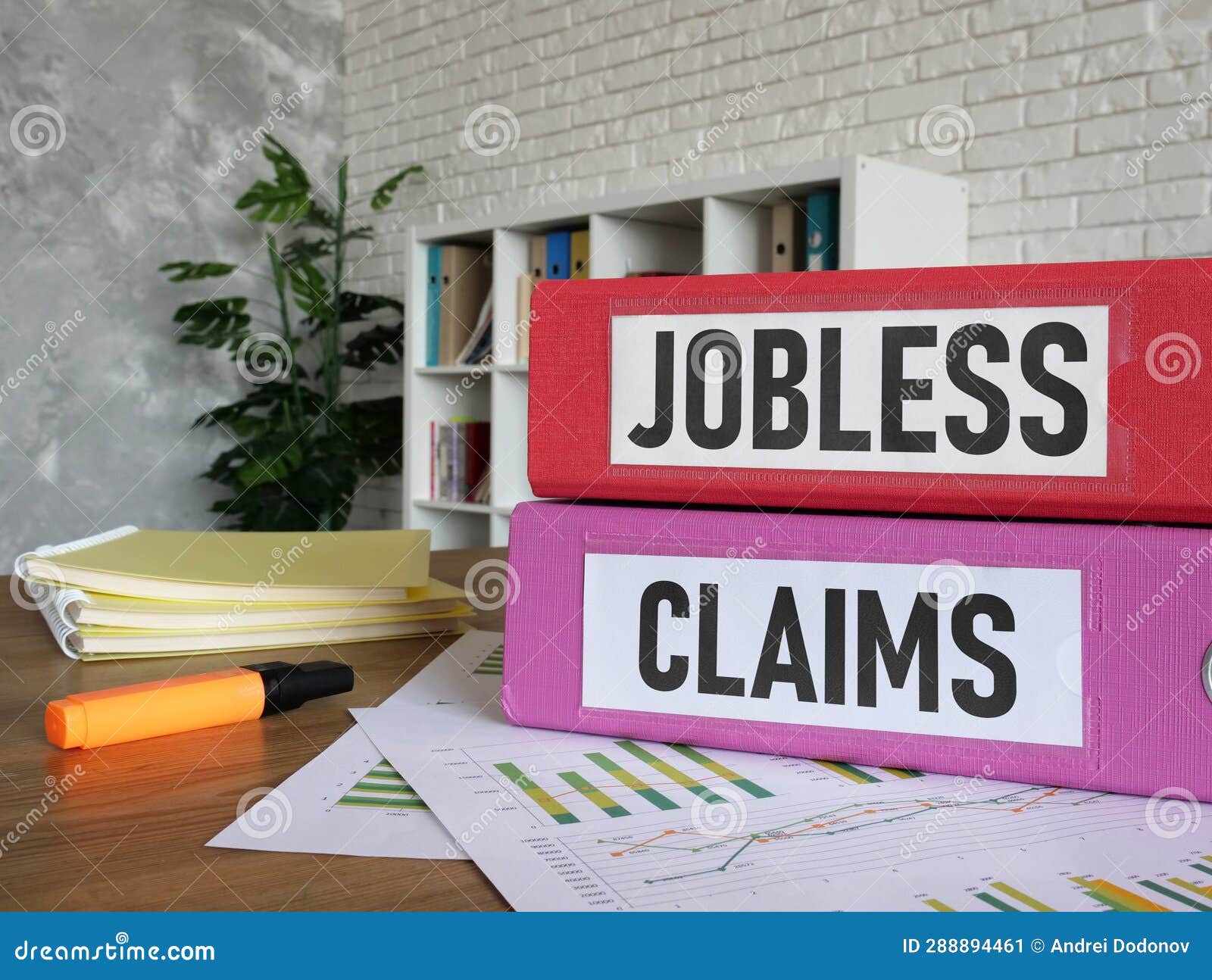 Jobless Claims are Shown Using the Text Stock Image - Image of loss ...