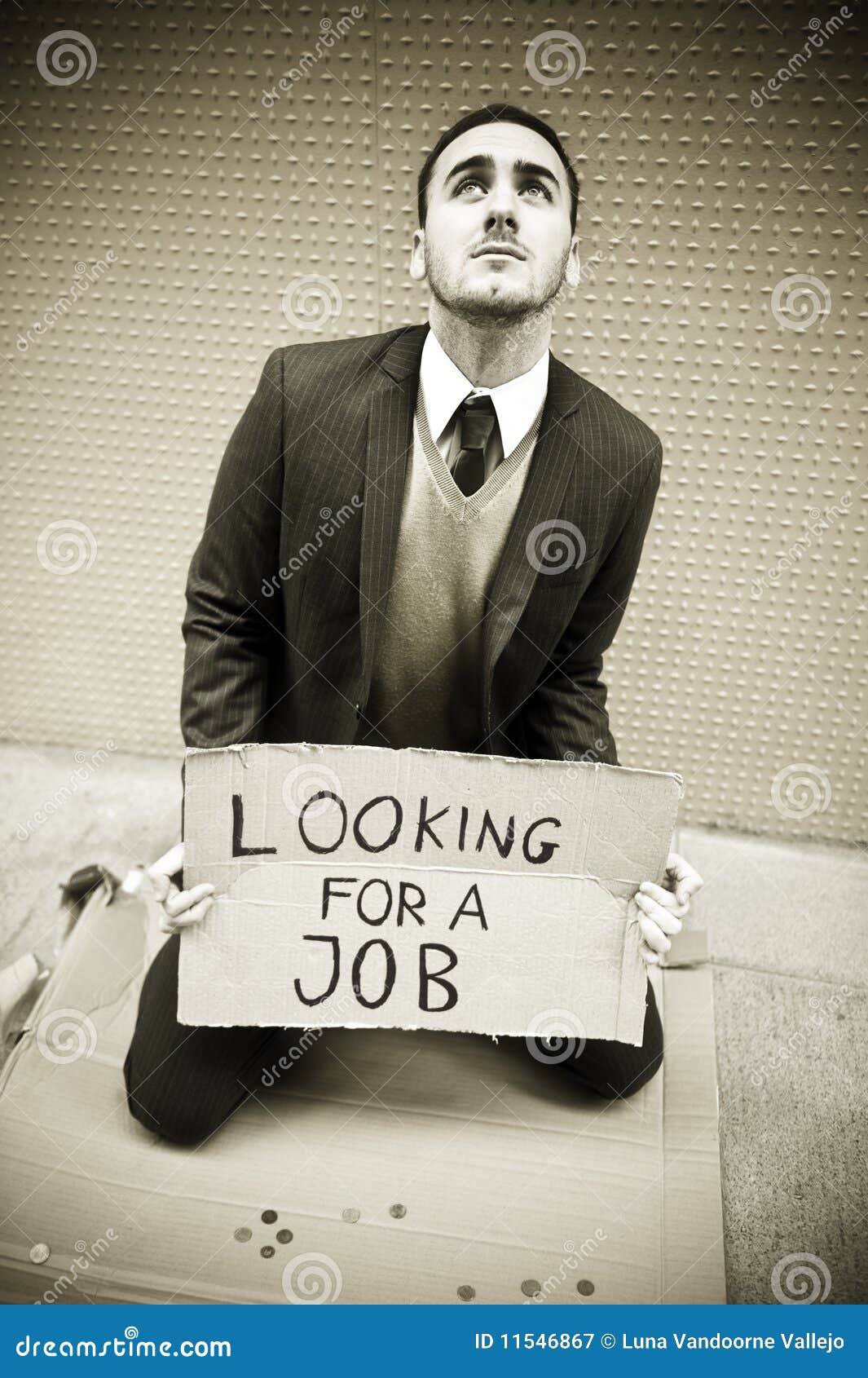 Jobless man stock image. Image of poster, male, financial - 11546867