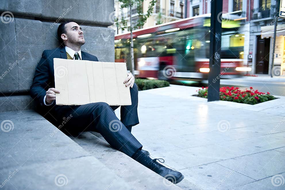 Jobless man stock image. Image of poster, business, falling - 11547001