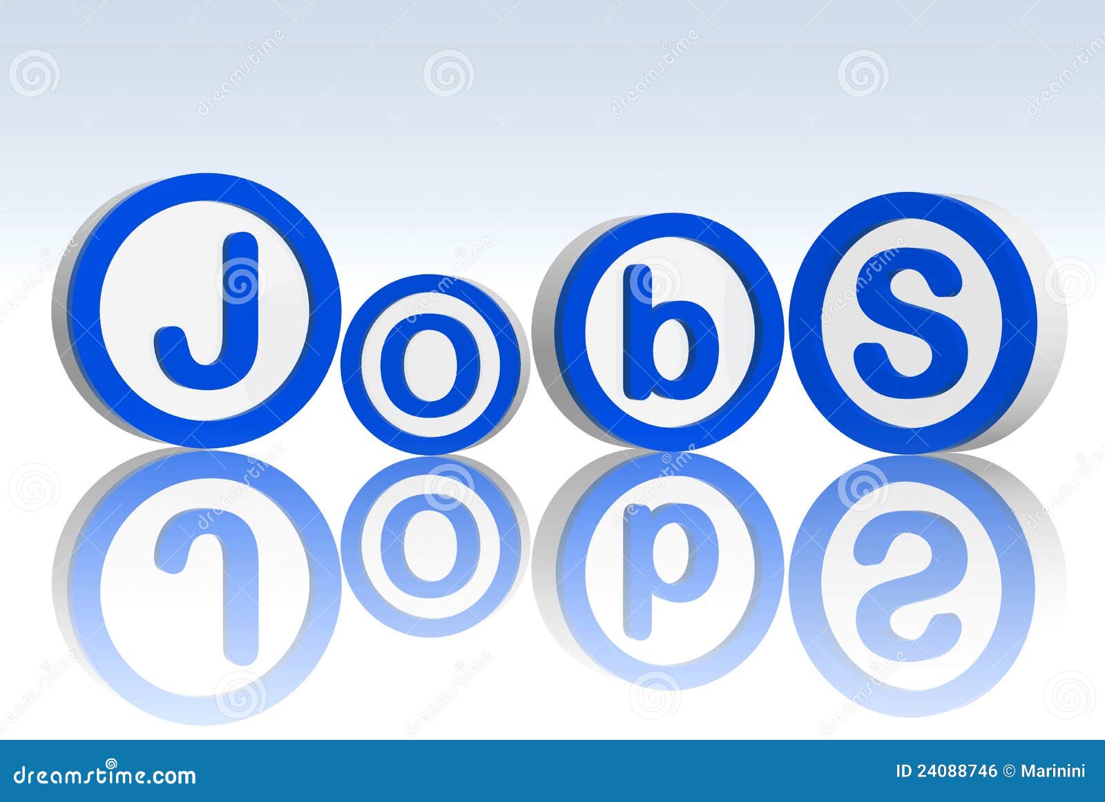 Jobs in blue circles stock illustration. Illustration of careerist ...