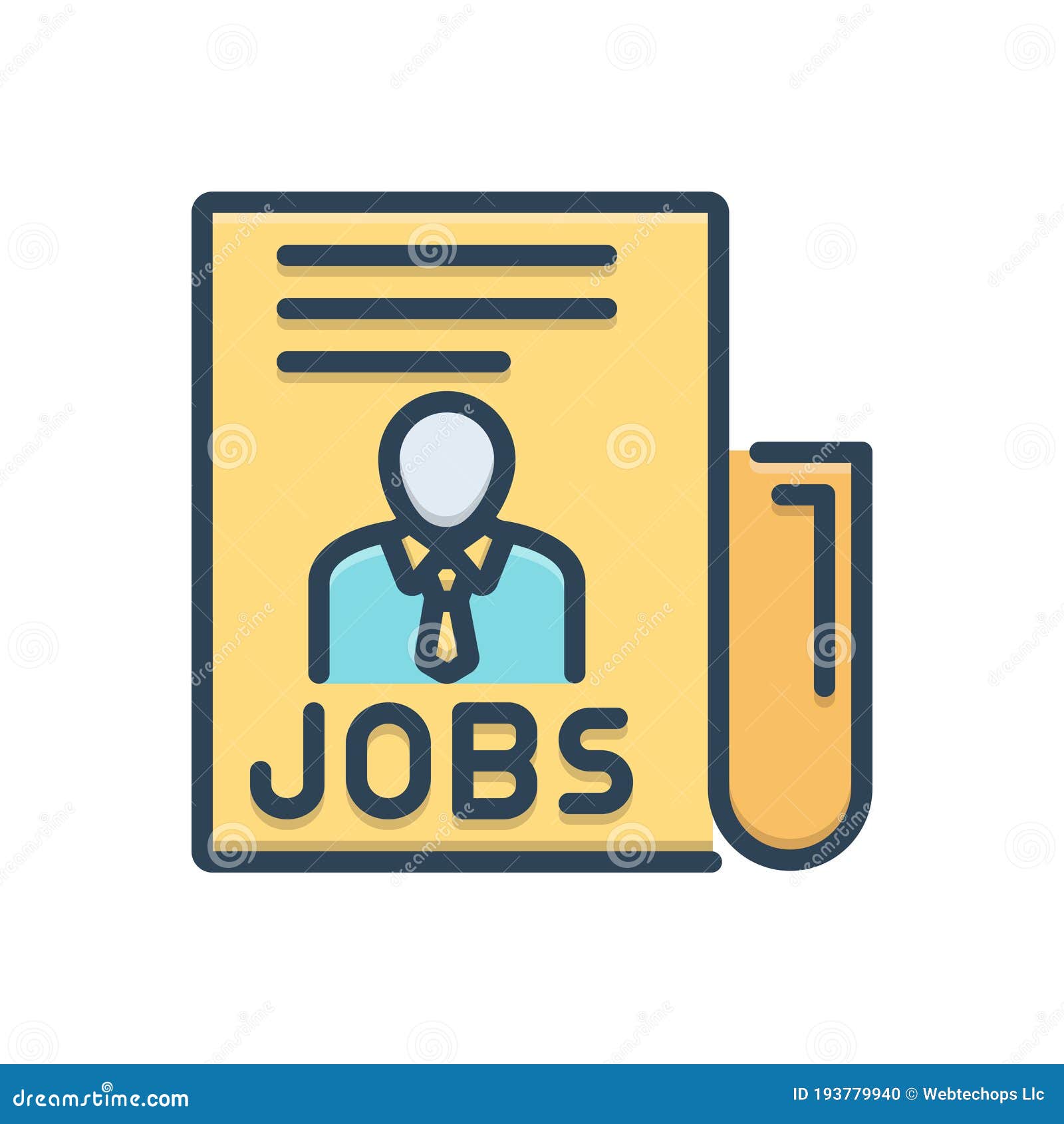 Color Illustration Icon for Jobs, Task and Office Stock Illustration ...