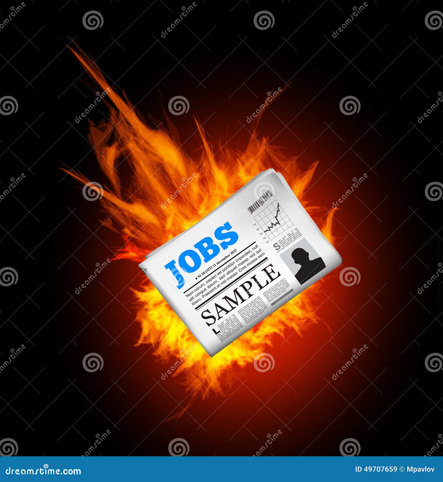 Jobs in newspaper stock vector. Illustration of headline - 49707659