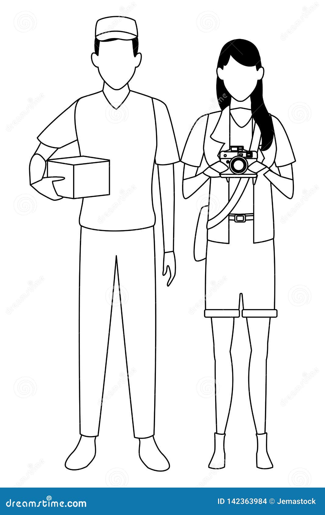 Jobs and Professional Workers Stock Vector - Illustration of faceless ...