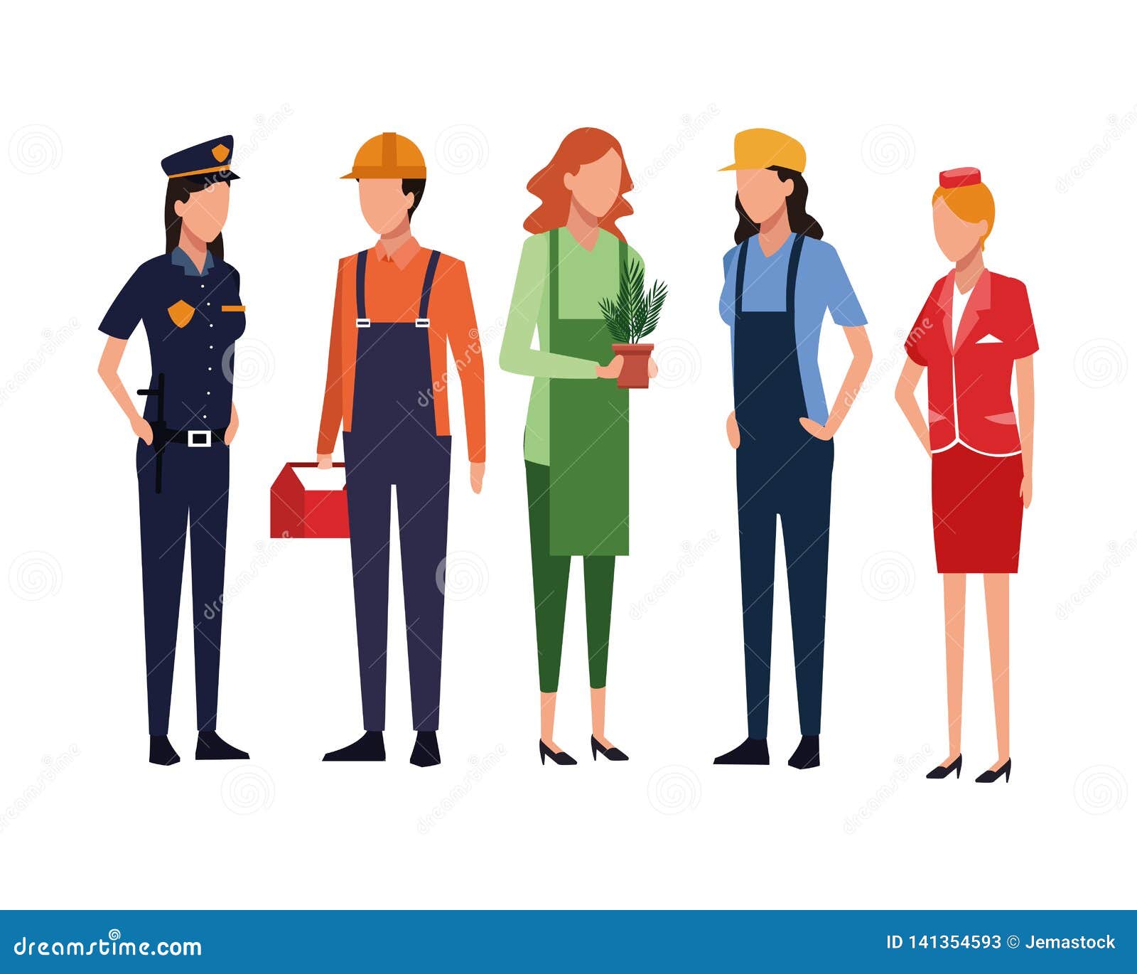 Jobs and Professions Avatar Stock Vector - Illustration of vector ...