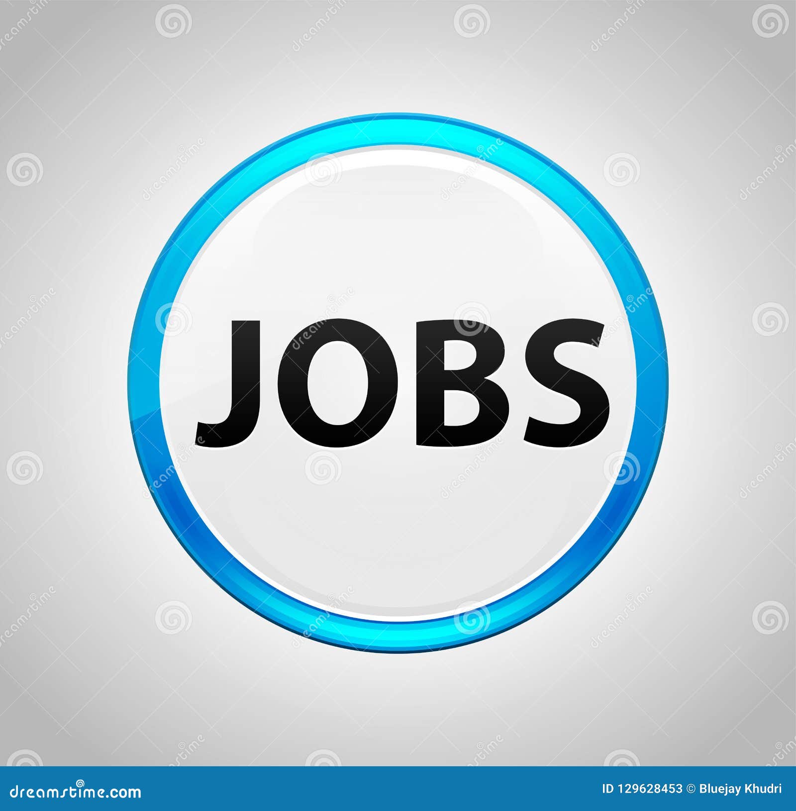 Jobs Round Blue Push Button Stock Illustration - Illustration of push ...