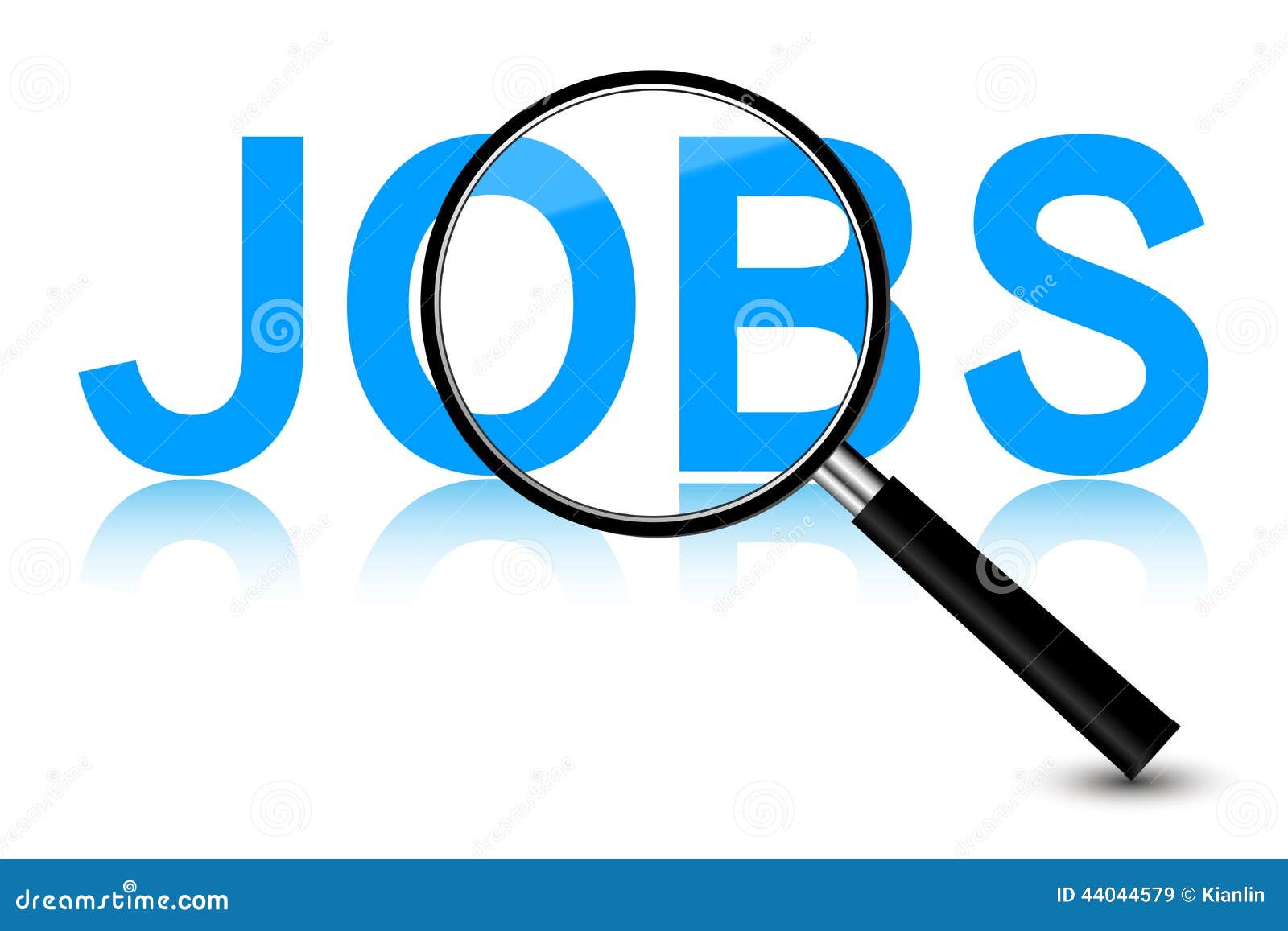 Jobs Search stock vector. Illustration of jobs, magnification - 44044579