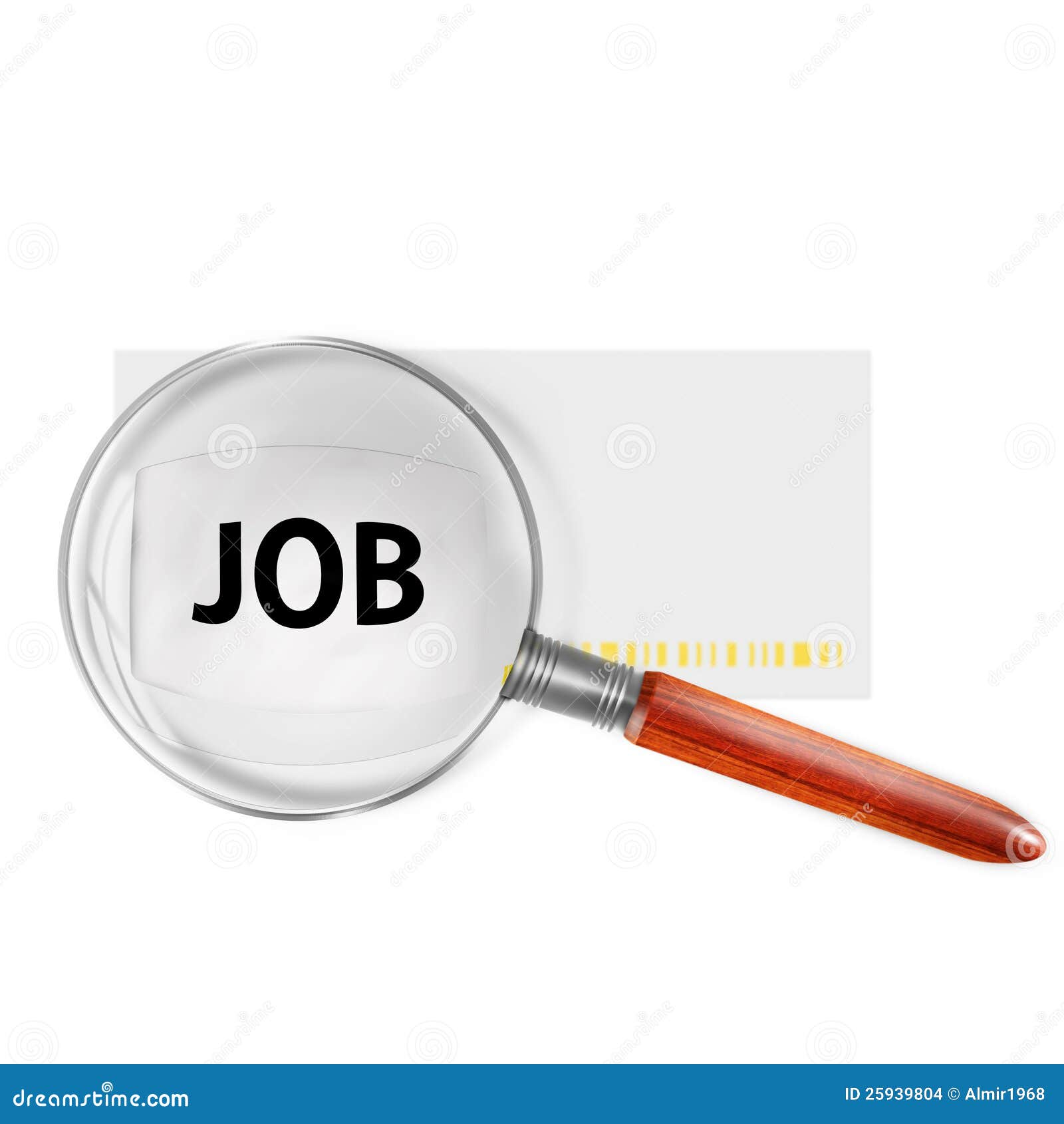 Jobs symbol with lupe stock photo. Image of glass, focus - 25939804