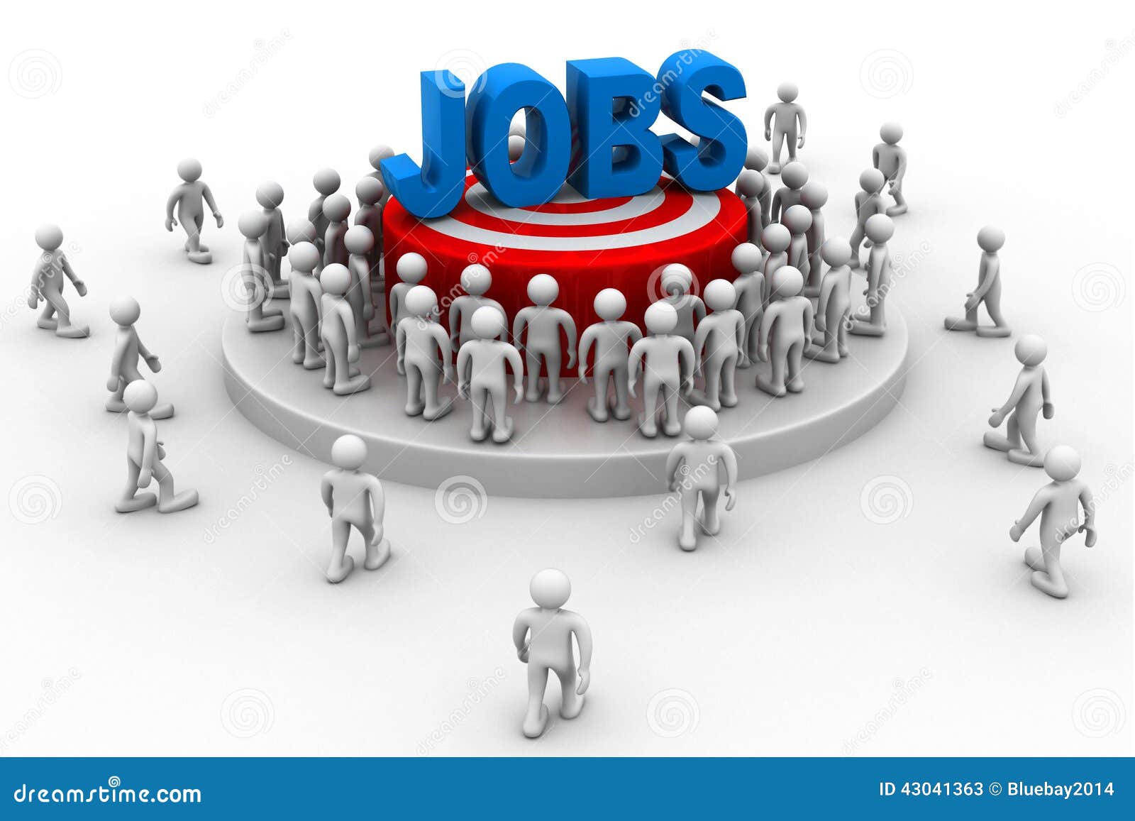Jobs target around people stock illustration. Illustration of finance ...