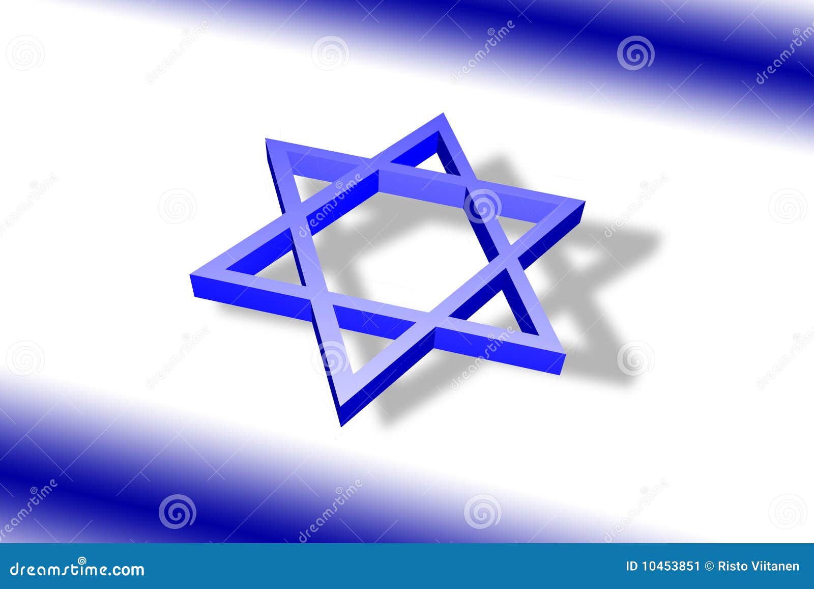 Jodenster stock illustratie. Illustration of blauw, israëlisch - 10453851