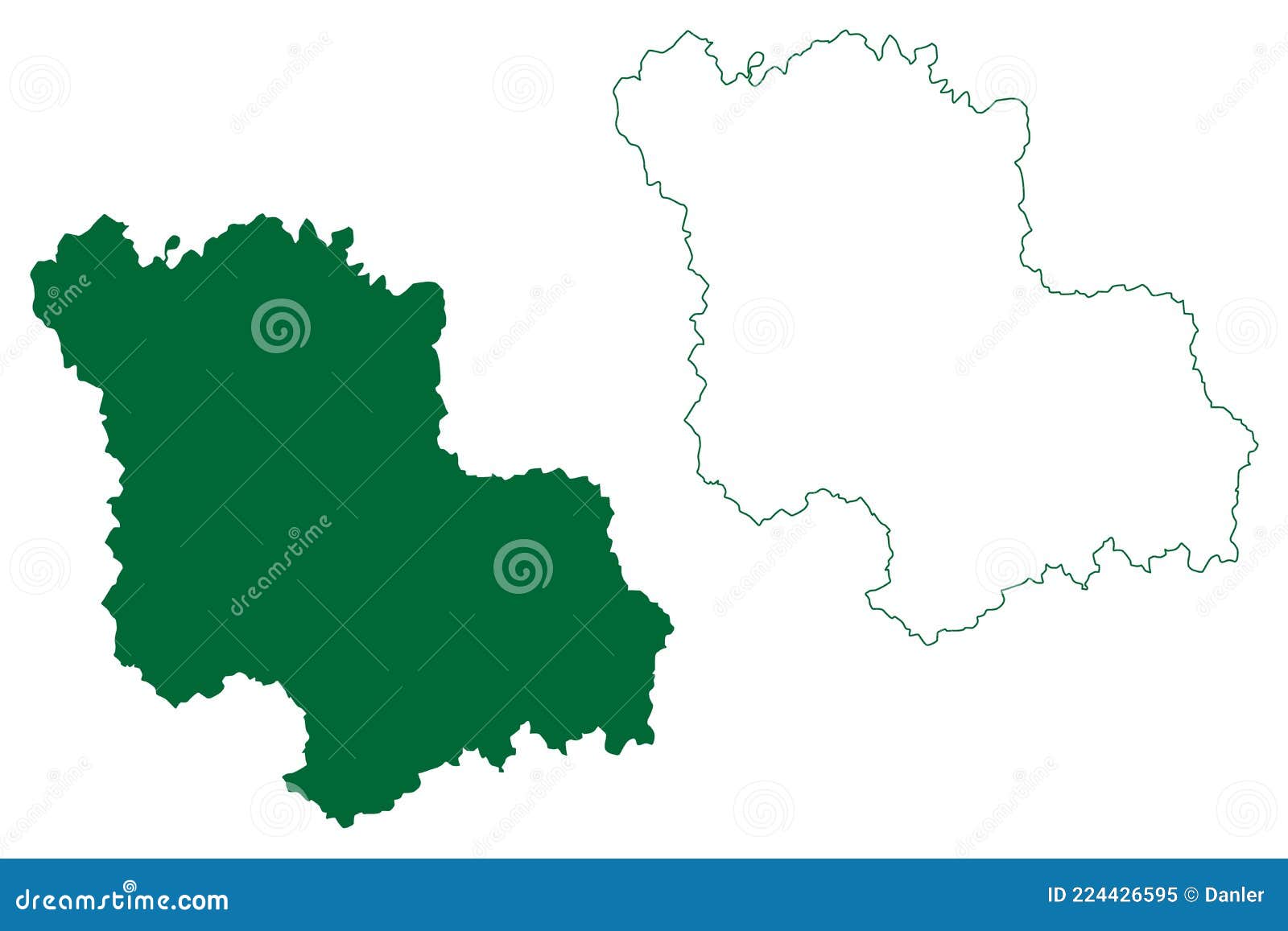 Jodhpur District Rajasthan State, Republic of India Map Vector ...