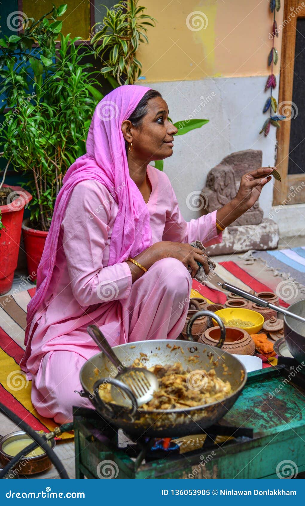 Indian Women Cooking Traditional Food Editorial Image Image Of