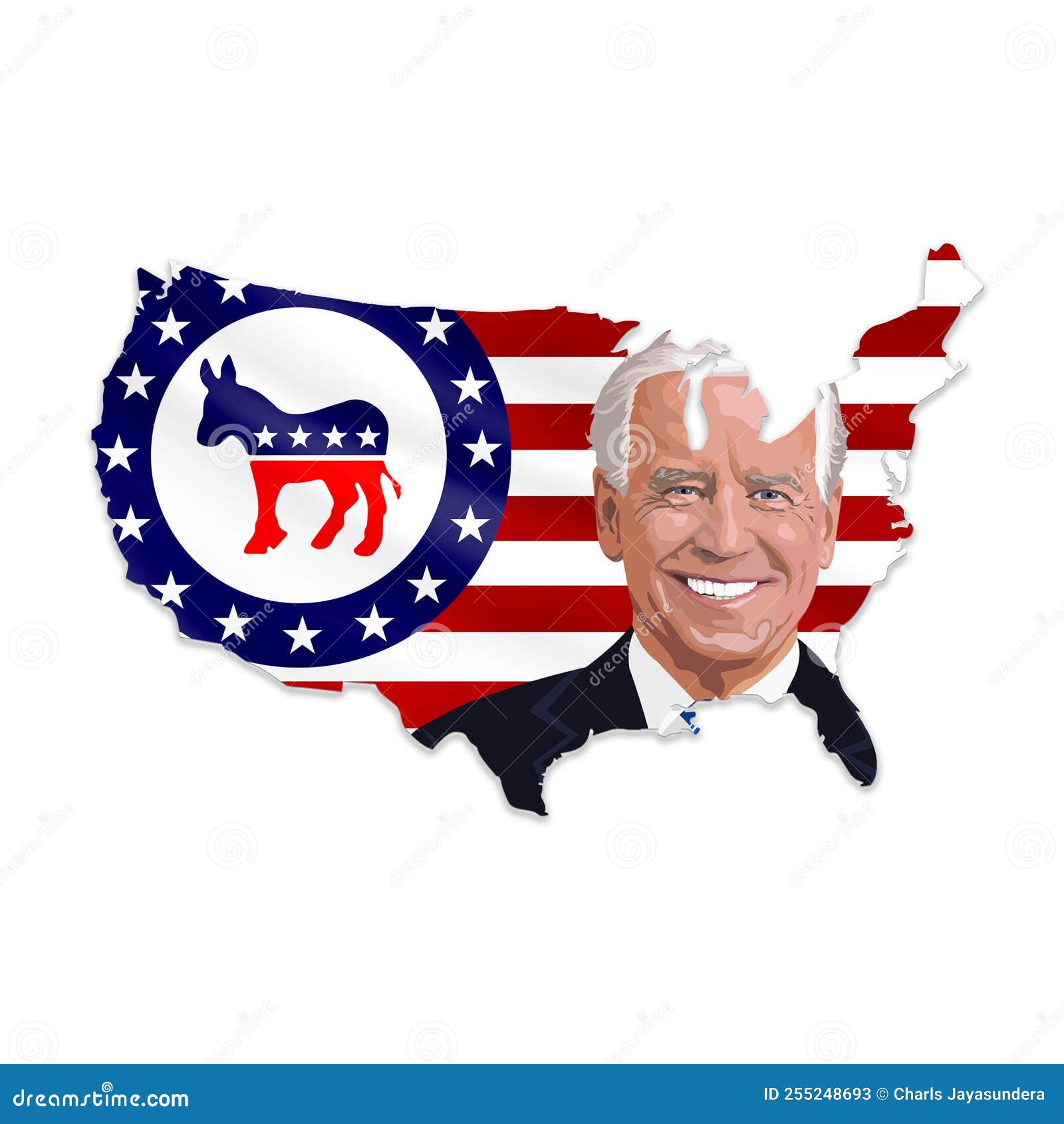 Joe Biden Prasident Party with Map Design Editorial Stock Photo ...