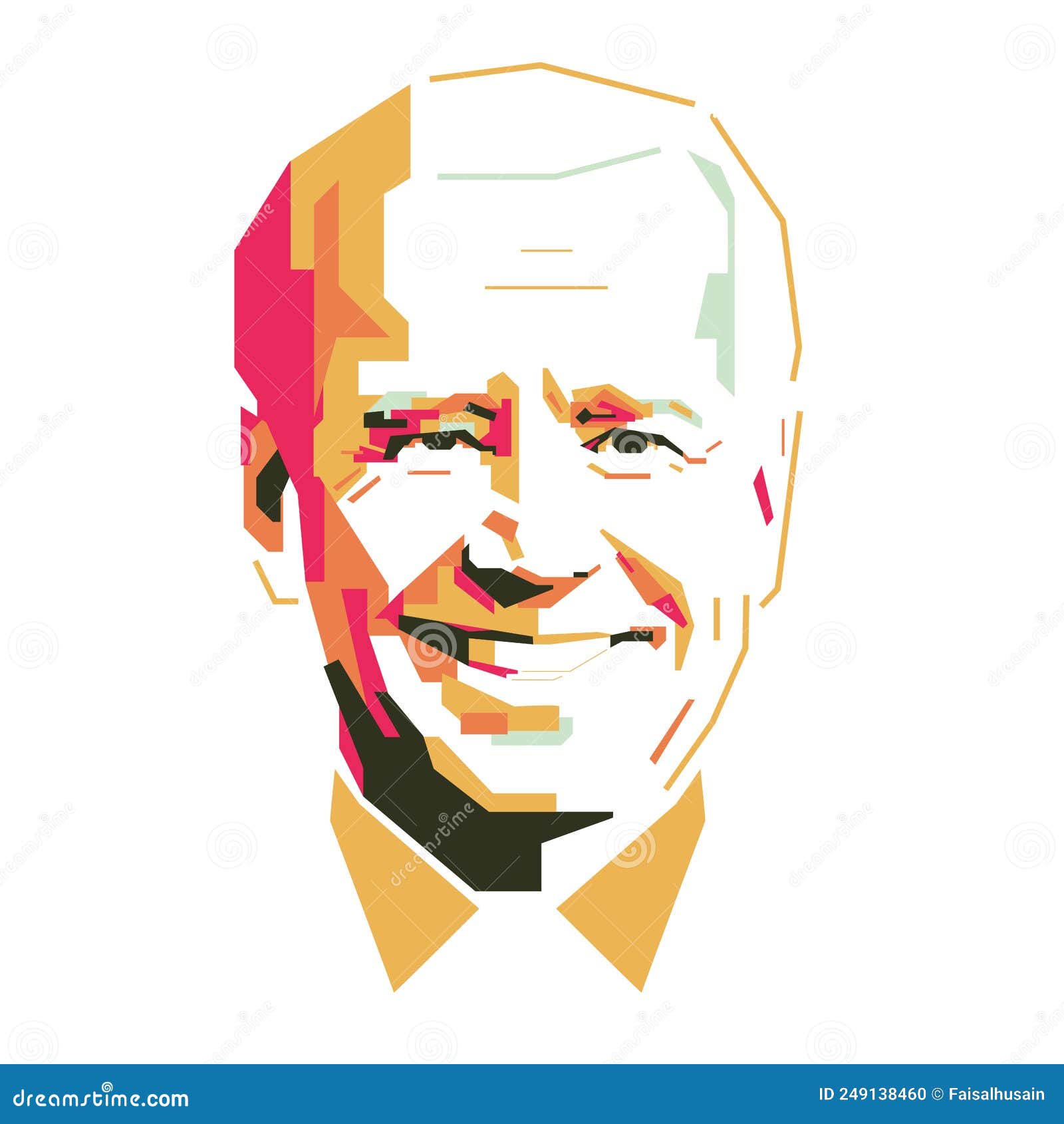 Joe Biden Simple Colour Illustration Editorial Image - Illustration of ...