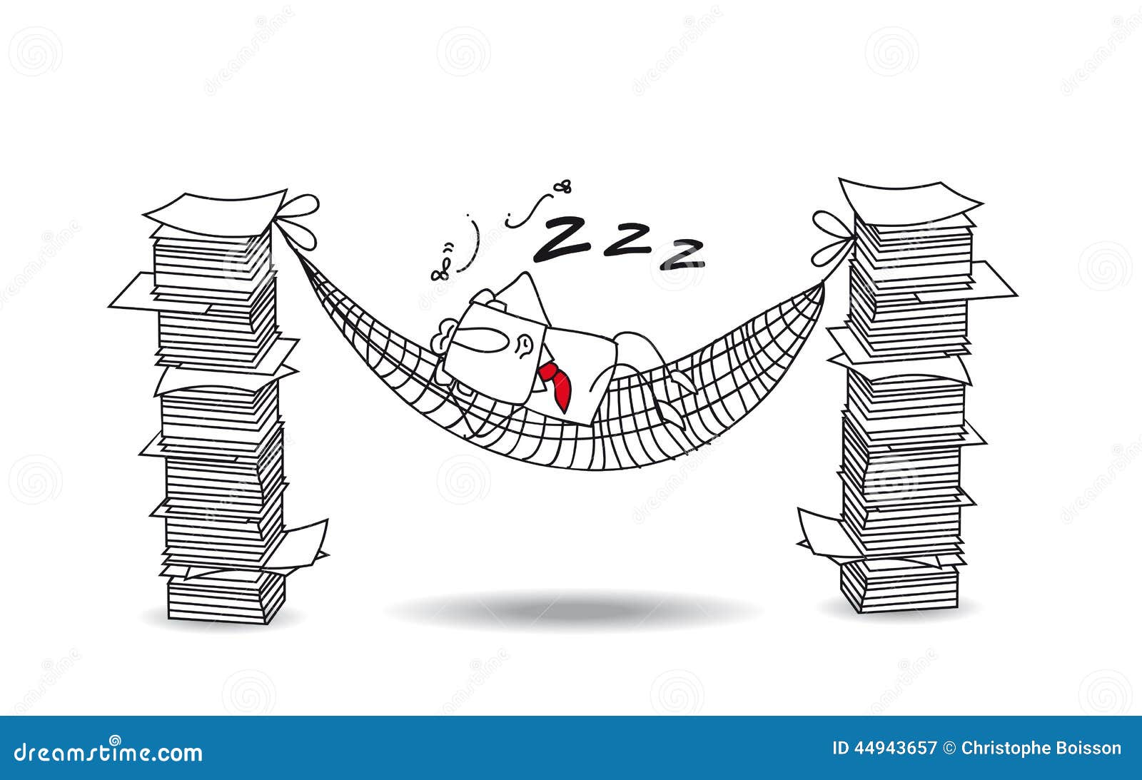 Joe dort dans un hamac illustration de vecteur. Illustration du sièste ...